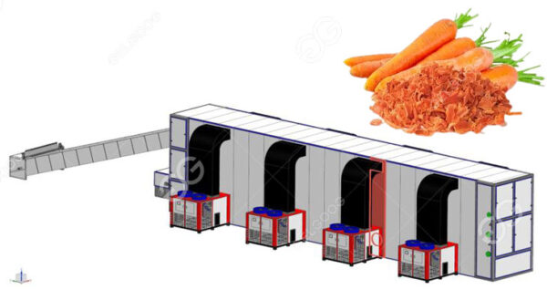 Continuous Carrot Drying Machine Conveyor Mesh Belt Dryer